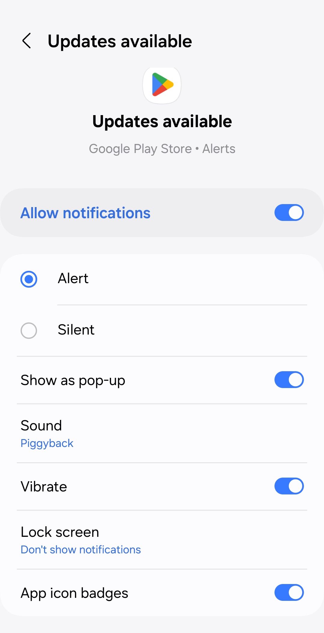 No app update notifications from Google Play Store... - Samsung ...